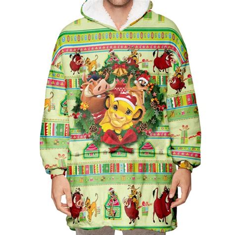 Lion King Christmas Disney Oodie Blanket Hoodiesnug Hoodie Etsy Uk
