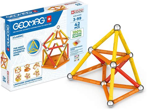 Geomag Classic - 42 Pieces - Magnetic Construction for Children - Green ...