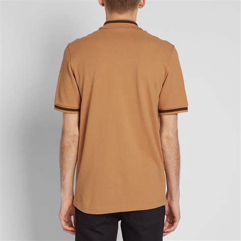 Fred Perry Reissues Original Single Tipped Polo Caramel And Chocolate End