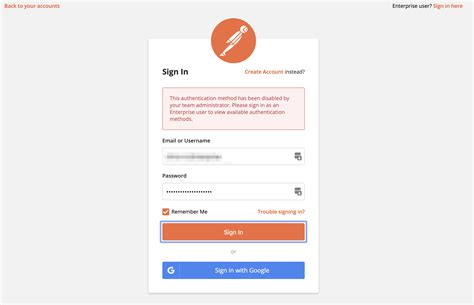 Authentication Enable A Default Authentication Method When All Others Are Turned Off Issue