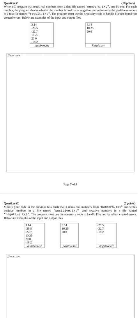 Solved Question 1 10 Points Write A C Program That Reads