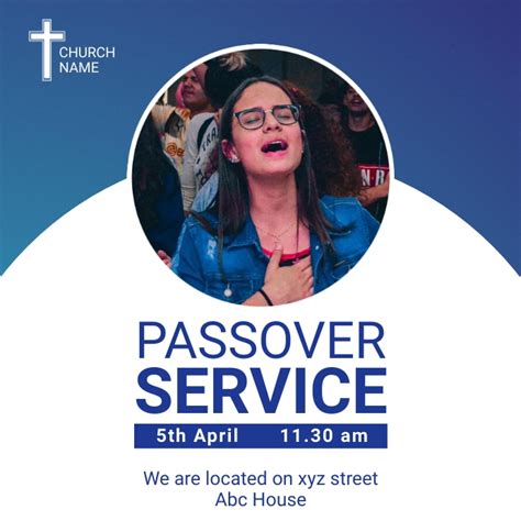 Passover Church Service Template Postermywall