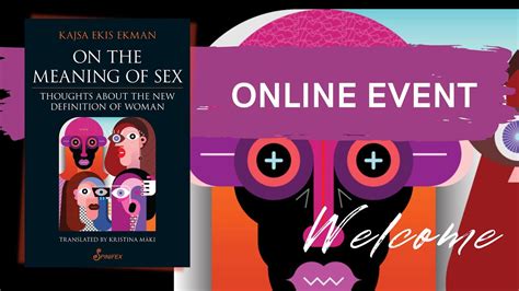 On The Meaning Of Sex Book Launch Youtube