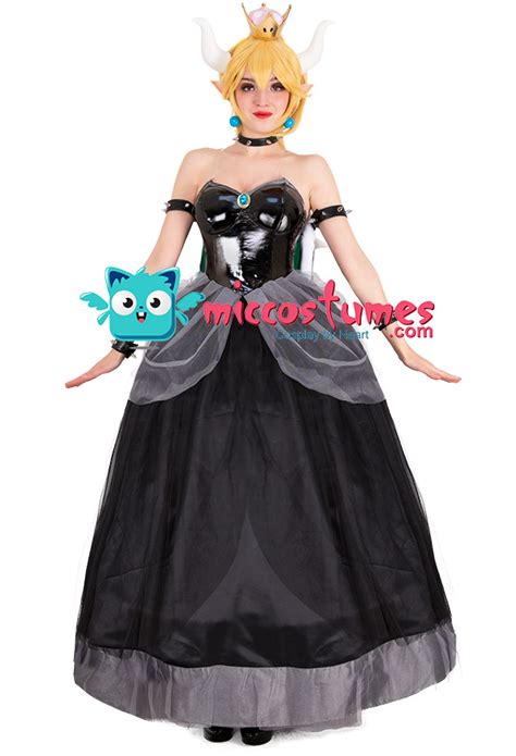 Bowsette Princess Bowser Kuppa Hime Cosplay Dress With Horn And Turtle