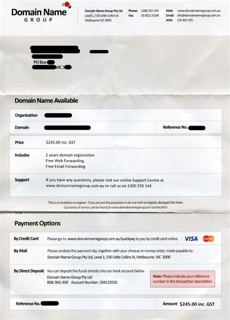 Website Domain Registration Scam By Domain Name Group Travel Victoria