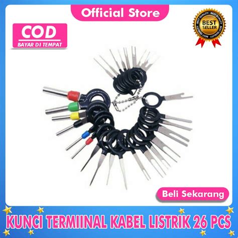 Jual Set Pin Ejektor Kunci Terminal Kabel Listrik Alat Tool Pelepas