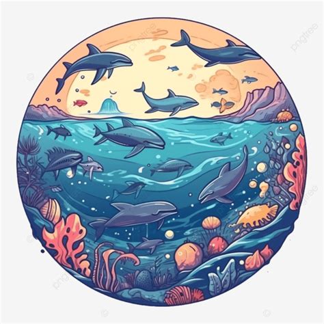 海洋日自然生態插畫 海洋日 自然 生態png去背圖片素材免費下載，免摳圖設計圖案下載 Pngtree