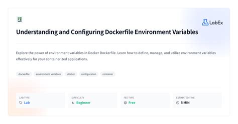 Variáveis De Ambiente Em Dockerfiles Configuração E Uso Labex