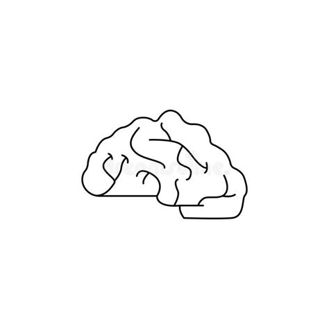 Smart Brain Artificial Intelligence Concept Line Icon Simple Element Illustration Stock