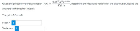 Solved Given The Probability Density Function Chegg
