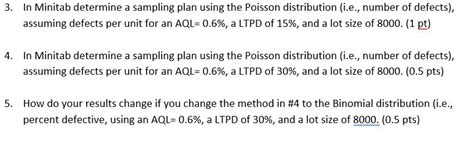 In Minitab Determine A Sampling Plan Using The