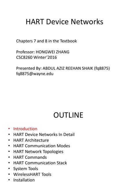 Hart Protocol Stack Overview Pdf Computer Network Osi Model
