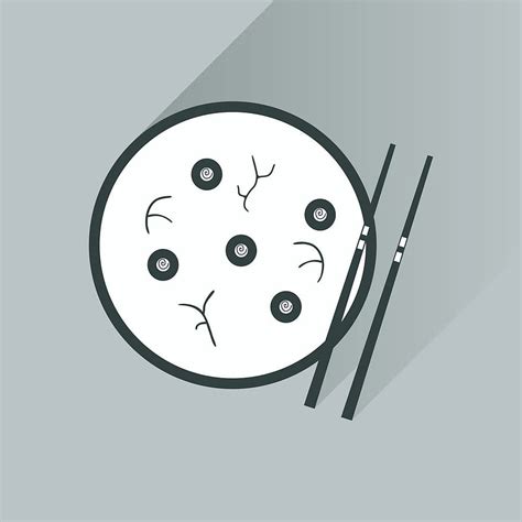 그림자 아이콘 된장국 스틱 벡터와 평면 Eps Ai Uidownload