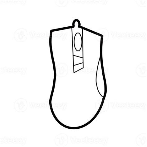 Mouse Computer Hand Drawn Organic Line Doodle 43858071 Png