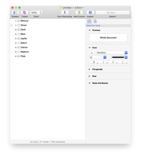Omni Automation Omnioutliner Macos Tutorial Styles