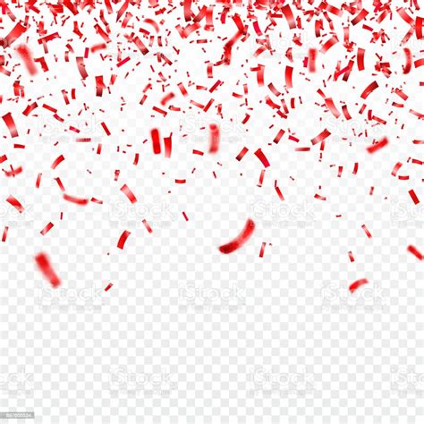 크리스마스 발렌타인 데이 빨간색 색종이에 투명 한 배경 떨어지는 반짝 색종이 빛나 축제 파티 디자인 요소 개체 그룹에 대한 스톡