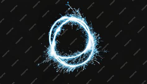 Premium Ai Image Circular Sparkling Light And Sparks With Outside