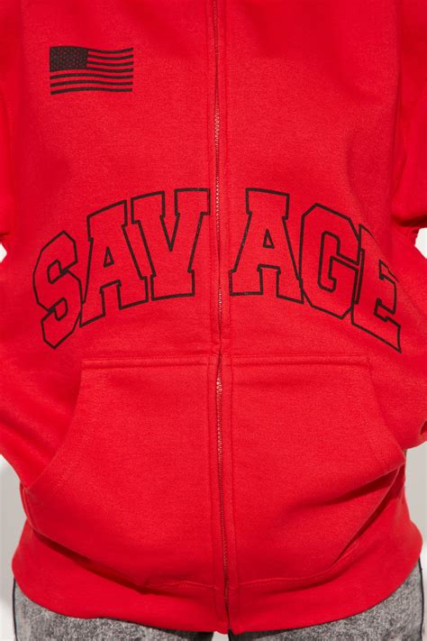 Sicker Than Your Savage Zip Front Hoodie Red Fashion Nova Screens