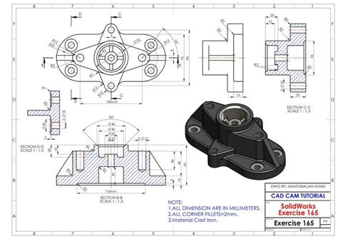 Solidworks Tutorial For Beginners Exercise 165