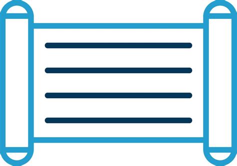 Old Scroll Line Blue Two Color Icon 44134716 Vector Art At Vecteezy