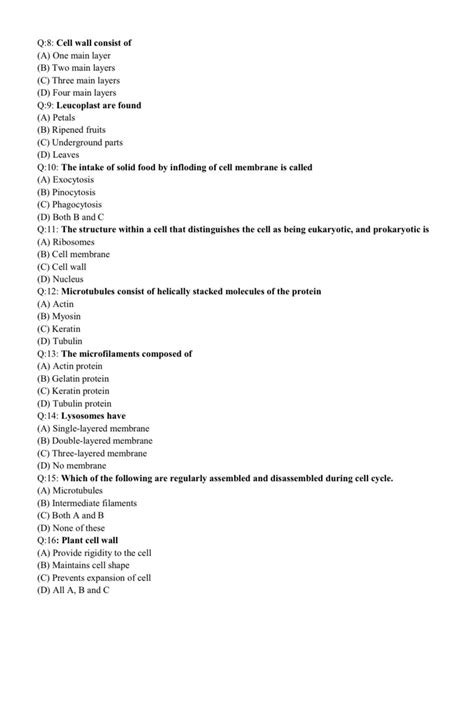 Solution Cell Biology Mcqs Studypool