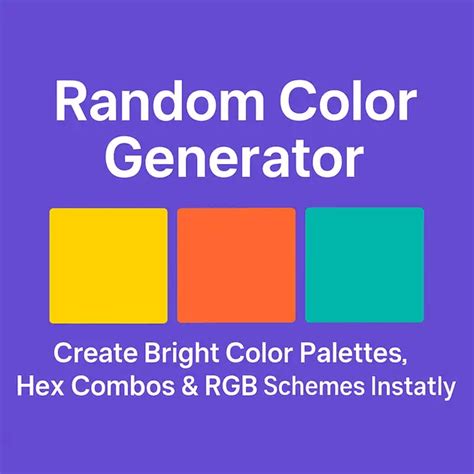 Advanced Random Color Generator Hex Rgb Palette Maker