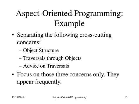 ppt towards a better organization of programs with aspect oriented