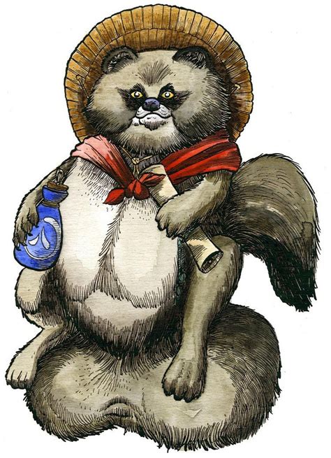 Yokai Monsters Tanuki By Loneanimator Creature Art Japanese
