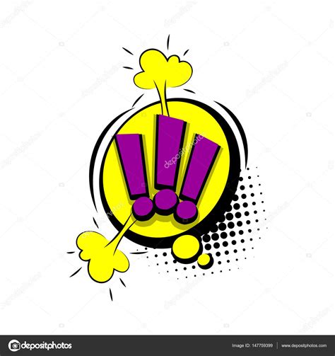 Lettering Exclamation Point Comic Text — Stock Vector © Helen Tosh