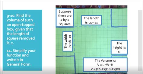 Solved Find The Volume Of Such An Open Topped Box Chegg Com
