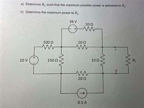 Solved A Determine R Such That The Maximum Possible Power Chegg