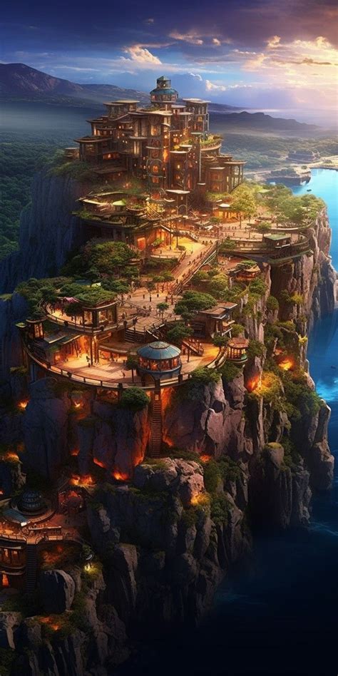 Fantasy City Landscape Fantasy Landscape Fantasy City Fantasy Town