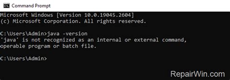 Fix Java Is Not Recognized As An Internal Or External Command • Repair Windows™