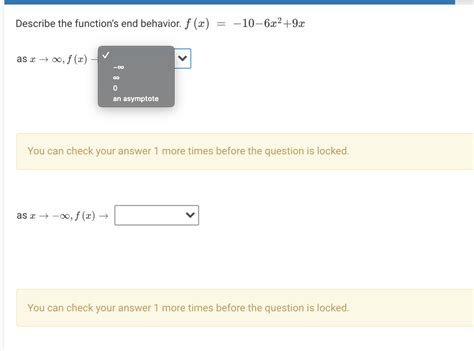 solved describe the function s end behavior f x