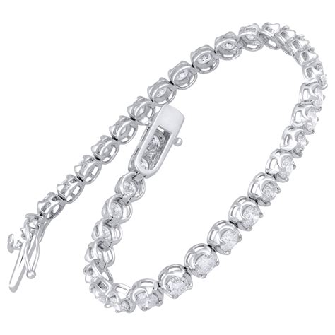 Tjd Igi Certified 3 Carat Diamond 10 Karat White Gold Classic Designer
