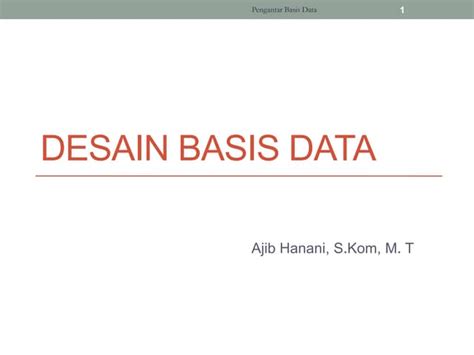 Pertemuan 1 Pengantar Basis Data Untuk Kelas Xippt