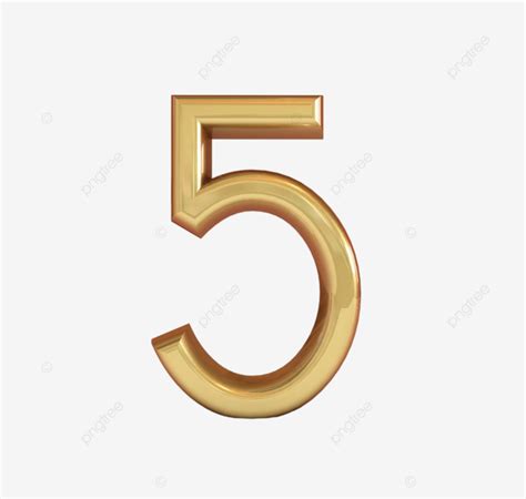 3d 金色數字 5 數字閃亮最佳 閃亮的 金的 數字png去背圖片素材免費下載，免摳圖設計圖案下載 Pngtree