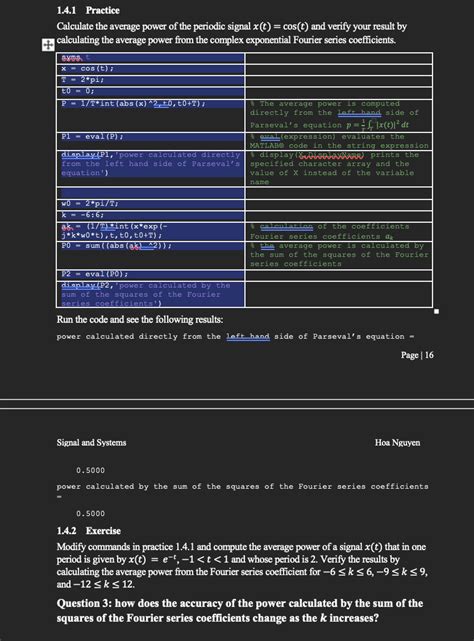 Solved Calculate The Average Power Of The Periodic Signal Chegg