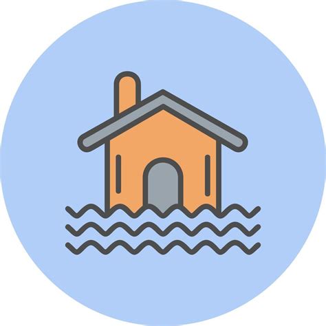 Flooded House Vector Icon Design 16418860 Vector Art At Vecteezy