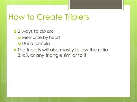 Ppt Pythagorean Triplets Powerpoint Presentation Free Download Id