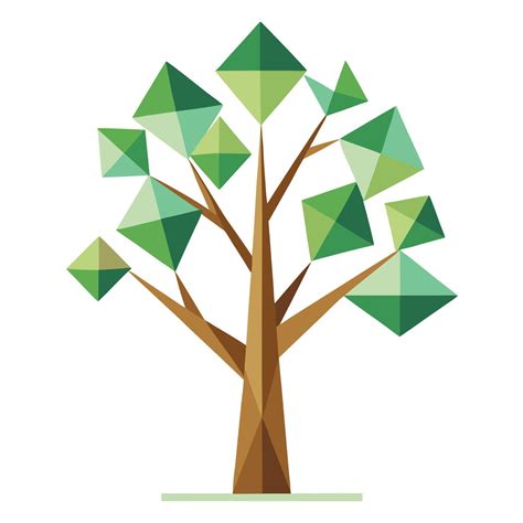 Modern Tree Triangular Leaf Design 60317385 Vector Art At Vecteezy
