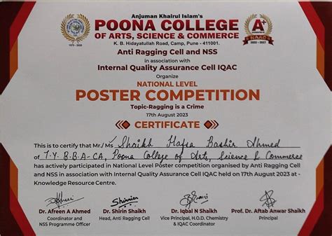 Hafsa Shaikh On Linkedin Antiragging