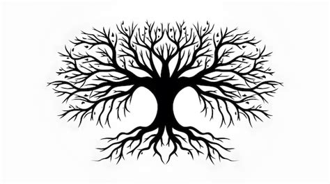 Premium Photo Whole Black Tree With Roots Isolated On A White Background