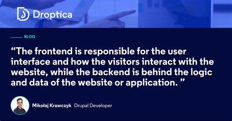 frontend vs backend differences and dependencies droptica