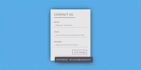 Css Contact Forms Webartdeveloper