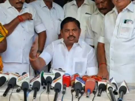 Edappadi Palaniswami Confirmed That Aiadmk General Secretary Election