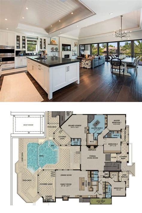 4 Bedroom Two Story Florida Home With Elevator Floor Plan Florida