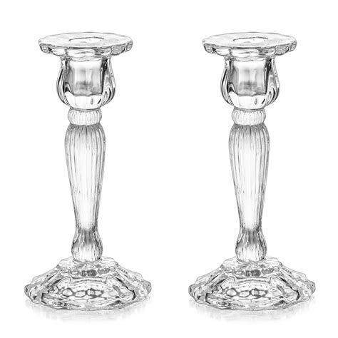 Glass Candle Holders Candlestick Holders Romadedi Taper