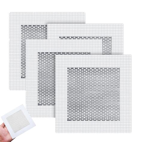 Sticky Fiber Aluminum Mesh Wall Repair Patch 4 Pcs 2 Inch Self