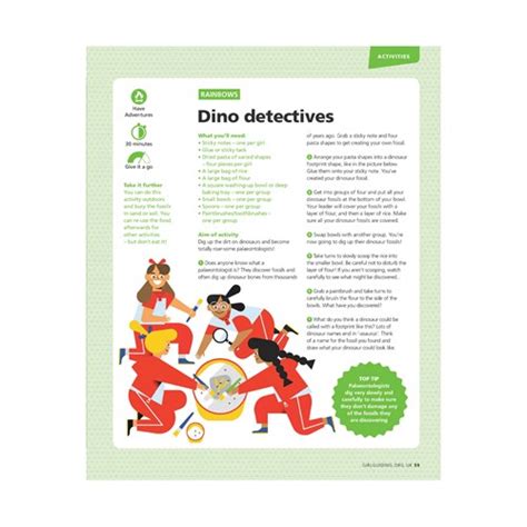 Uma Rainbows Have Adventures Dino Detectives Girlguiding Shop Official Girlguiding Shop